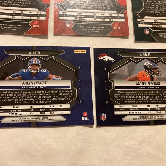 Panini | Toys | 223 Mosaic Football Rookie Card Lot 5 Rc Jalin Hyatt ...